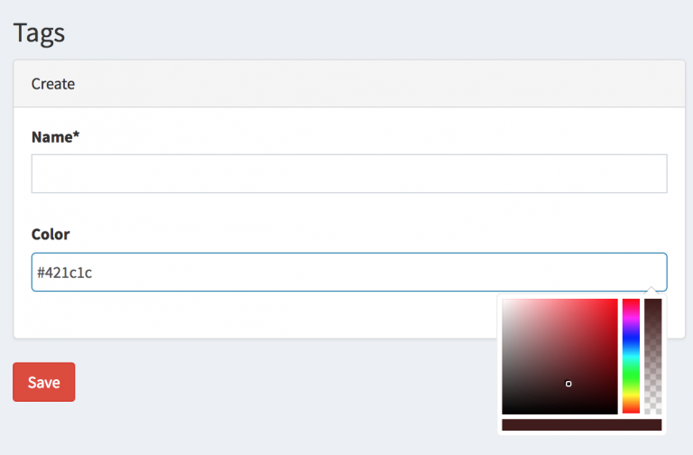 Laravel ColorPicker with Bootstrap and jQuery – Quick Admin Panel