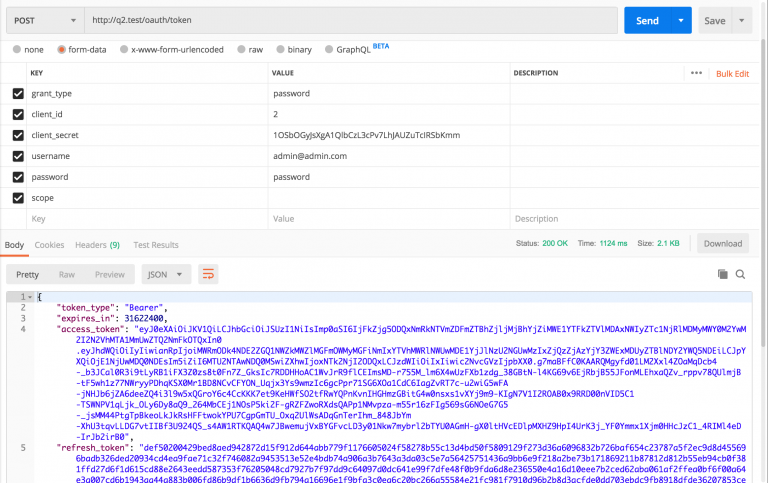 QuickAdminPanel API Generator with Laravel Passport – Quick Admin Panel