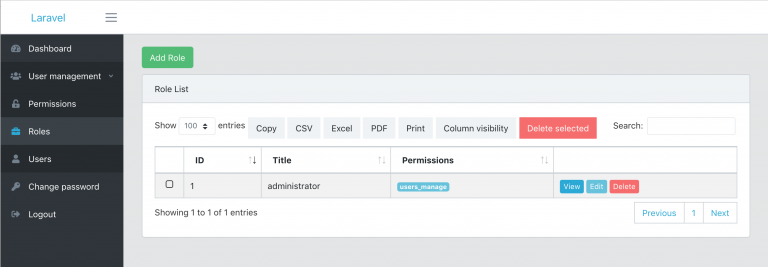 Two Free Laravel 6 Roles-Permissions Starter Projects – Quick Admin Panel
