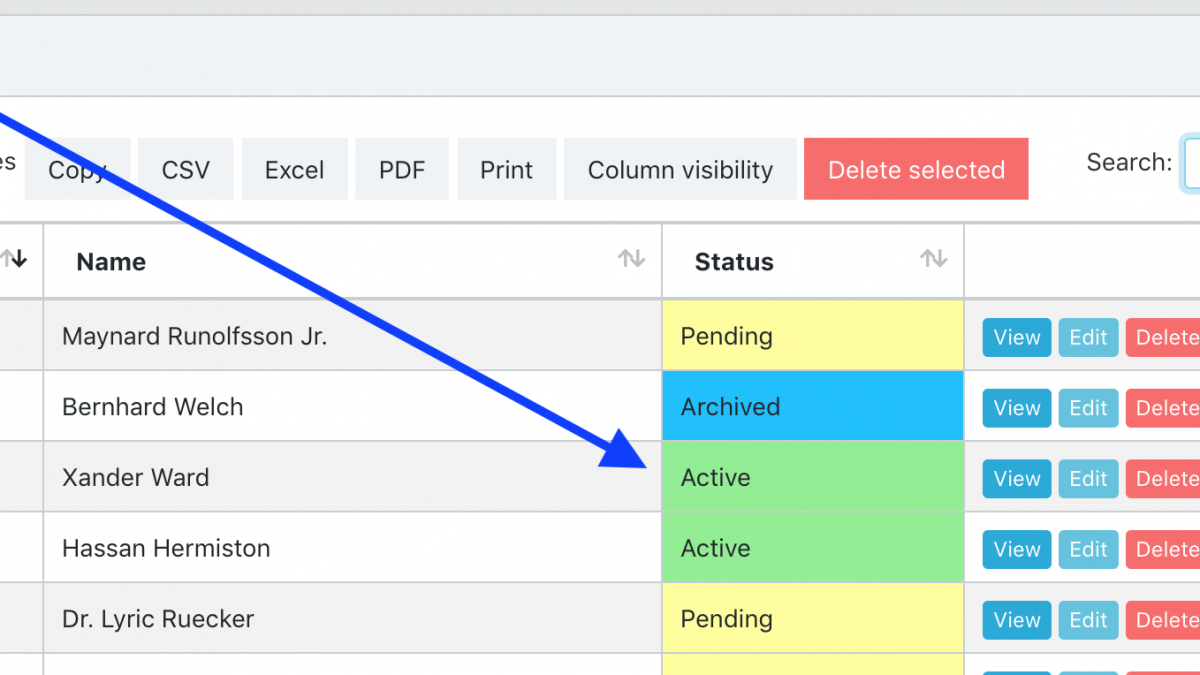 Laravel How To Add Background Color To Datatables Columns Quick 