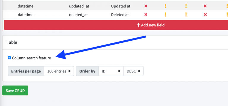 NEW Feature Column Search In CRUDs With One Checkbox Quick Admin Panel new-feature-column-search-in-cruds-with-one-checkbox-quick-admin-panel