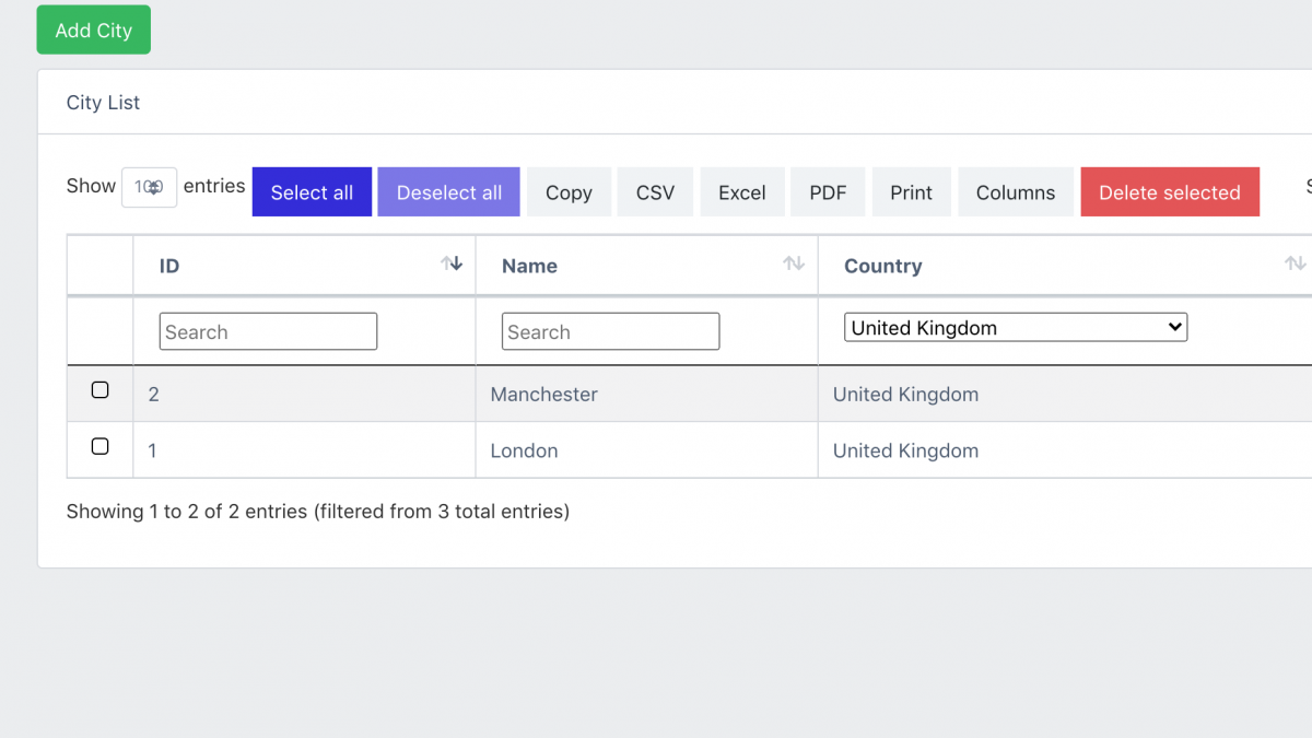 NEW Feature Column Search In CRUDs With One Checkbox Quick Admin Panel